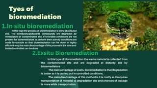 Bioremediation it's types and Mechanism. | PDF