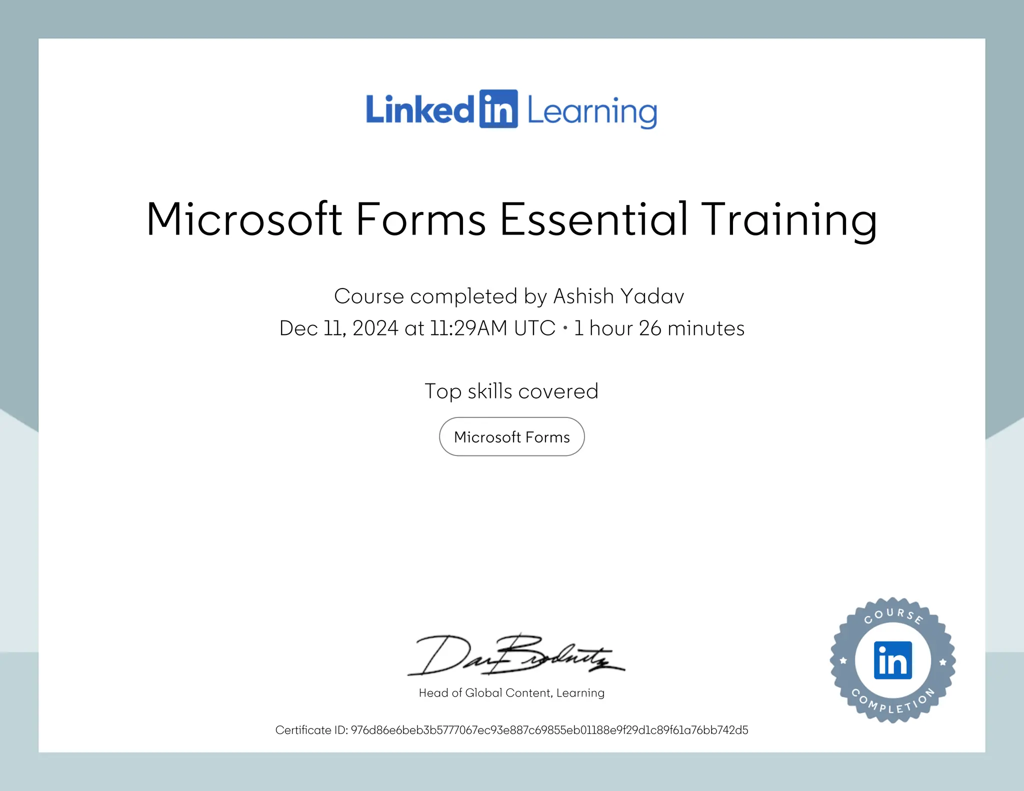 Basic certificate of Microsoft forms essential training | PPT