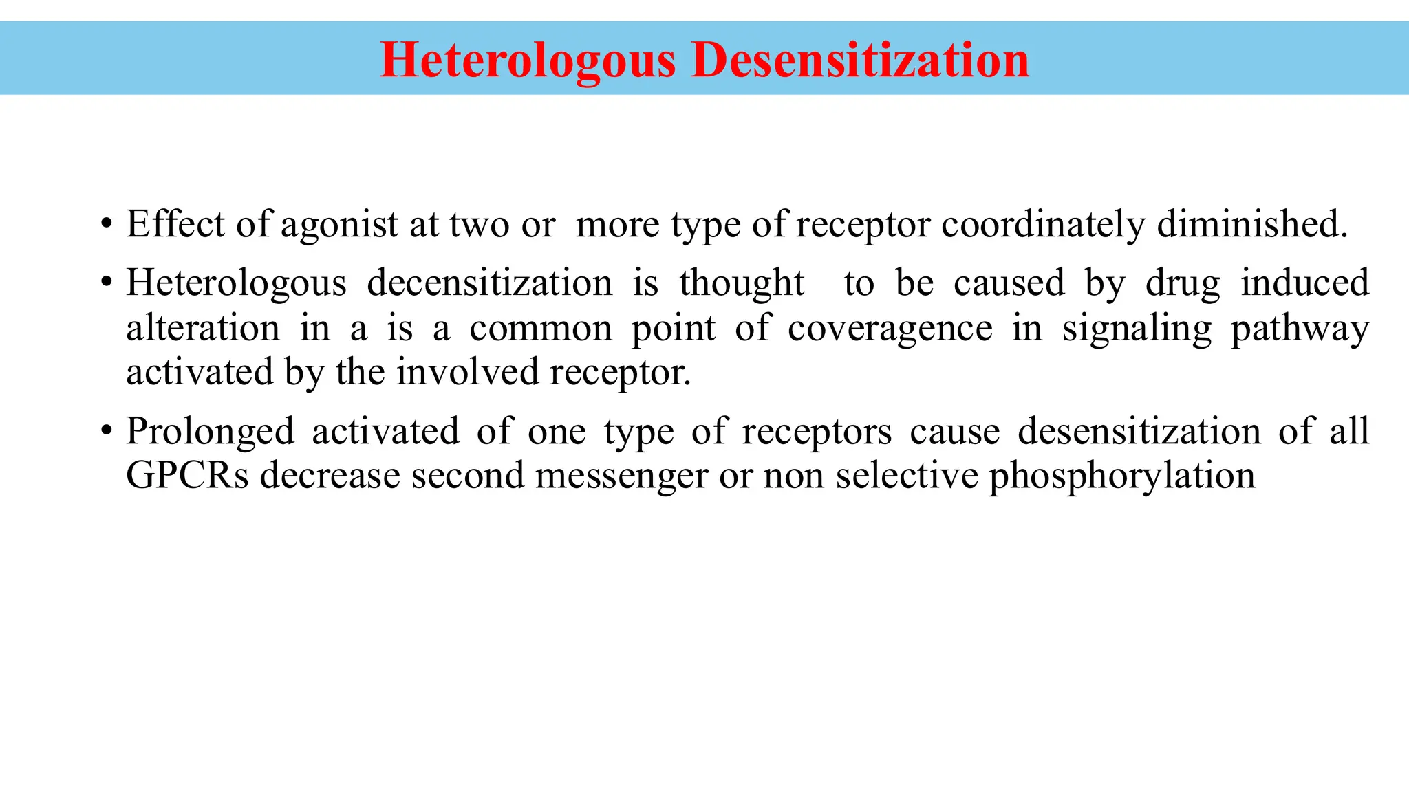 RECEPTOR DESENSITISATION, TYPES, MECHANISM, EXAMPLE | PDF