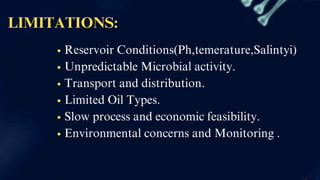 Microbial extraction of oil (Environmental Science) | PPT