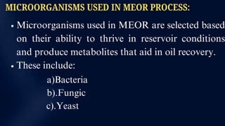 Microbial extraction of oil (Environmental Science) | PDF