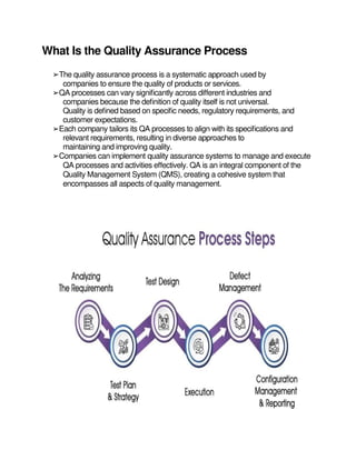 QUALITY CONTROL AND QUALITY ASSURANCE BY Farukh saifi | DOCX