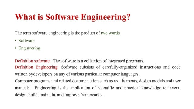 Software engineering Definition, Required and characteristics and ...