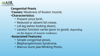 UNDERSTANDING PTOSIS:CAUSES,CLASSIFICATION, DIAGNOSIS, AND TREATMENT.pptx