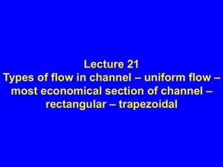 Flow through channels in fluid mechanics | PDF