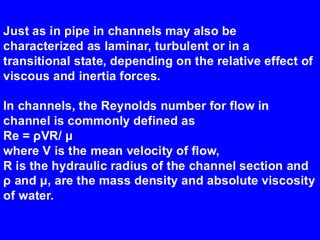Flow through channels in fluid mechanics | PDF