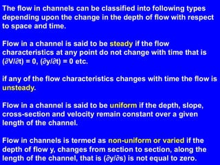 Flow through channels in fluid mechanics | PDF