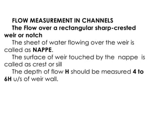 Flow measurement in open and pipe channels | PDF