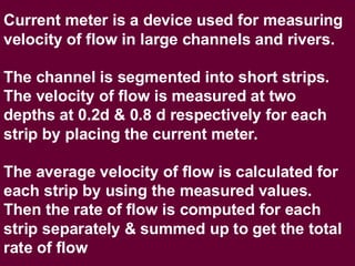 Flow measurement in rivers and streams float method | PDF