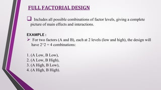 STATISTICAL DESIGN, RESPONSE SURFACE METHOD, CONTOUR DESIGN & FACTORIAL DESIGN..pdf