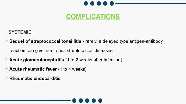 Acute tonsillitis and its several complications | PPTX