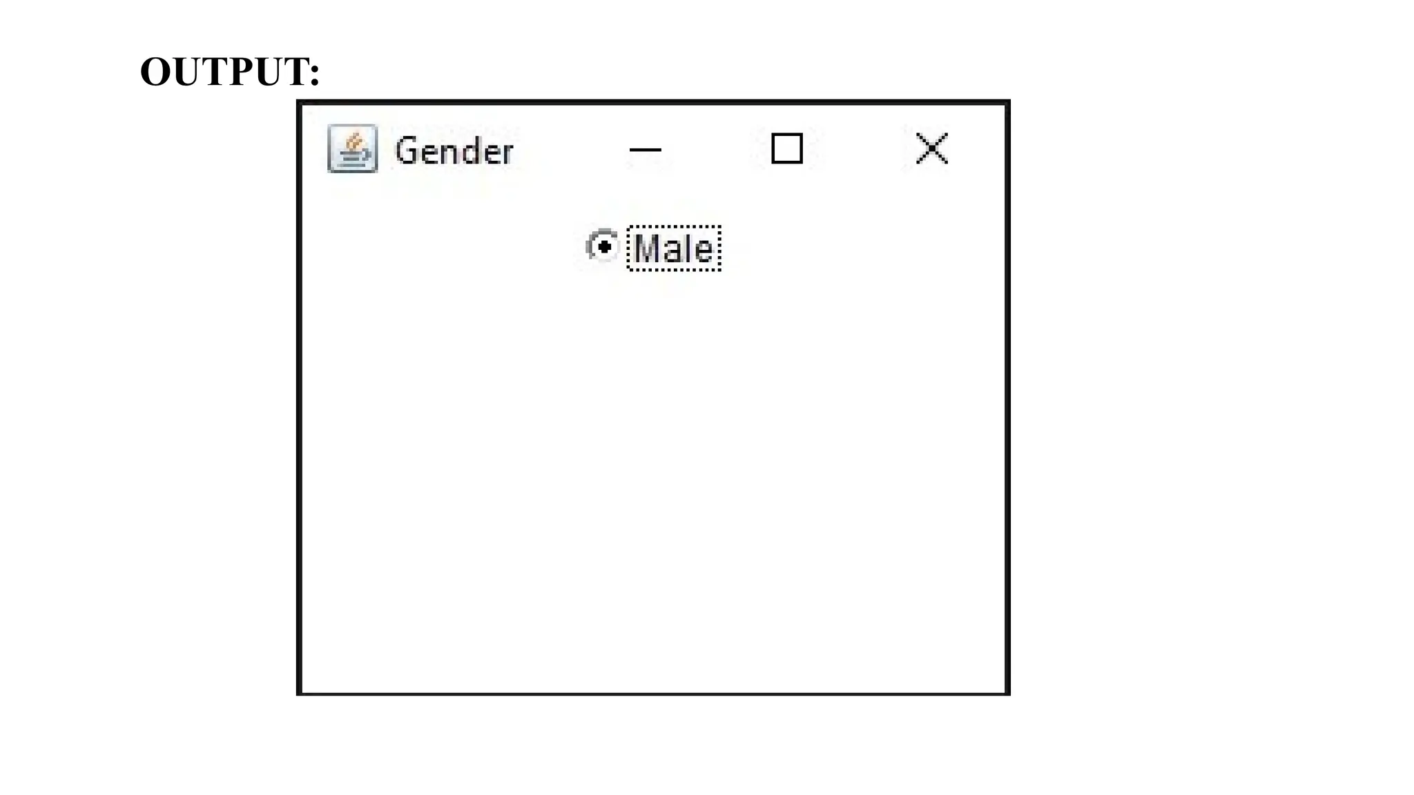 Radiobutton in AWT Controls ( Java Applet) | PPT