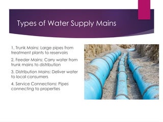 maintenance of water supply mains in water supply engineering | PPTX