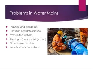 maintenance of water supply mains in water supply engineering | PPTX