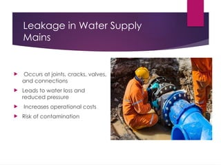 maintenance of water supply mains in water supply engineering | PPTX