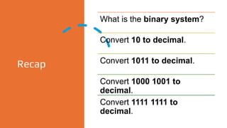 Computer system in binary , acsii, ICT ks3 / igcse | PDF