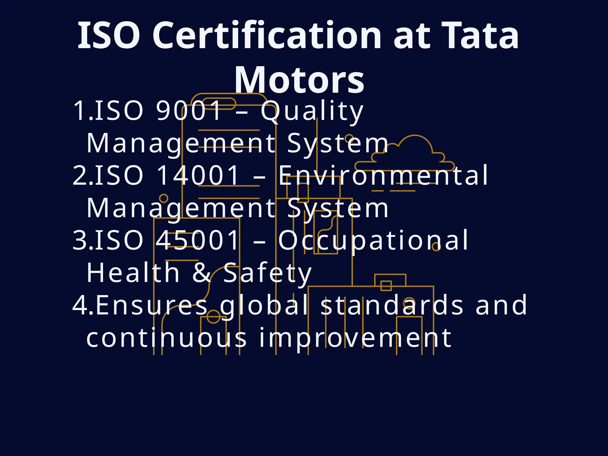 TQM Practices ISO certificate of Tata motor company | PPTX