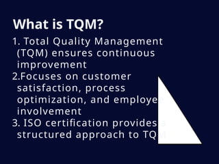 TQM Practices ISO certificate of Tata motor company | PPTX