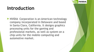 The NVIDIA company introduction and it's analysis | PPTX