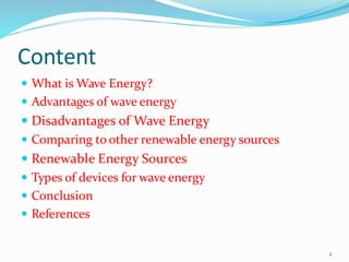 Seminar on wave energy presentation ppt. | PDF