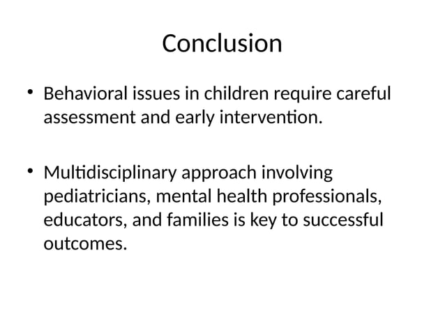 Common Behavioural Disorders in children. | PPT