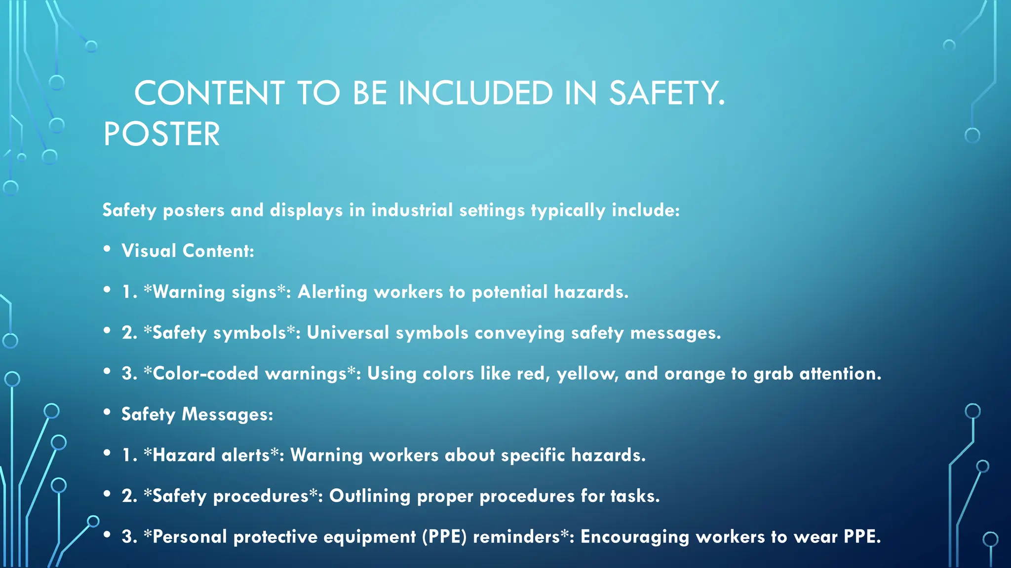 Safety poster display in industrial safety | PPTX
