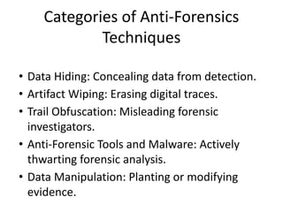 Anti forensic toolkit and how to be safe | PDF