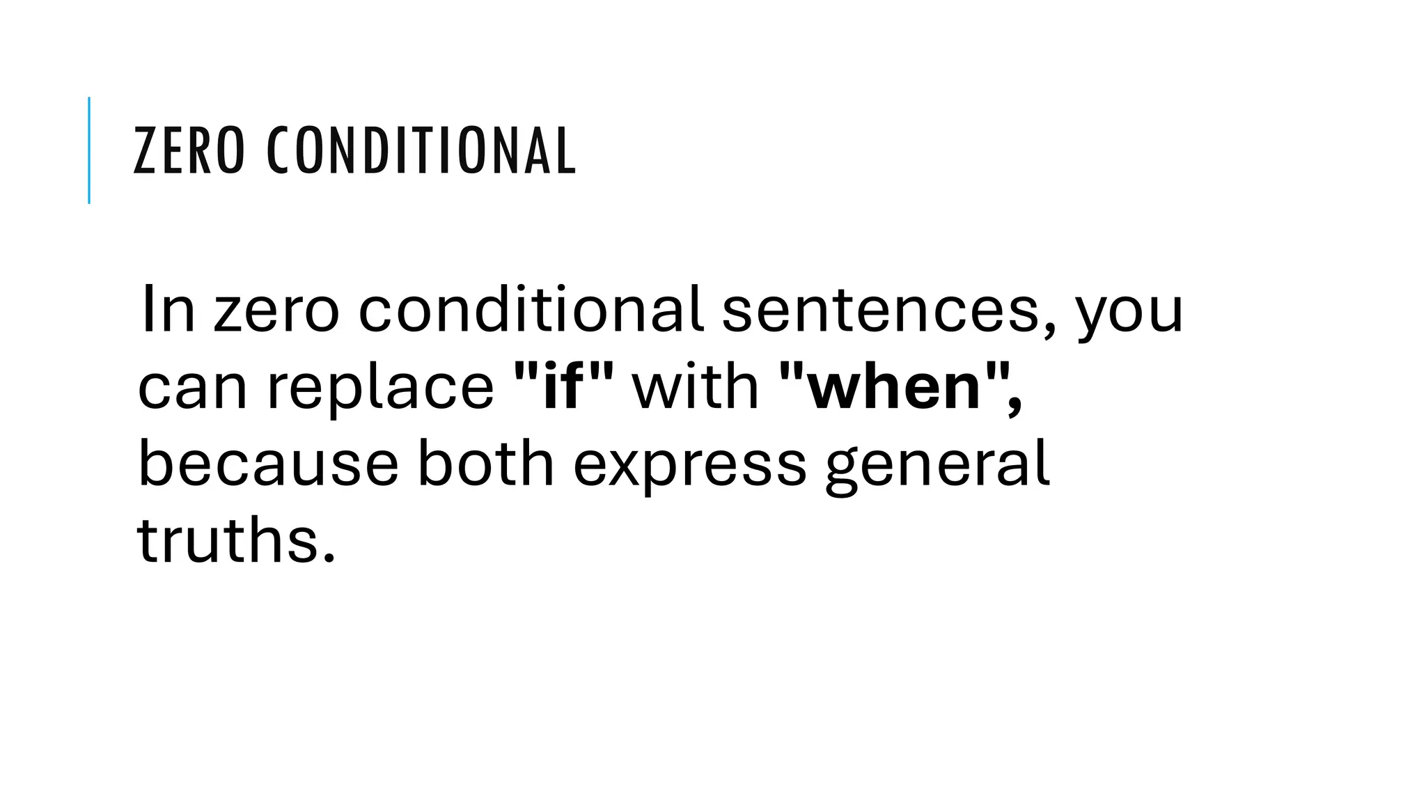 CLASS ZERO CONDITIONAL PRESENTATIOOOOOOOON | PPT