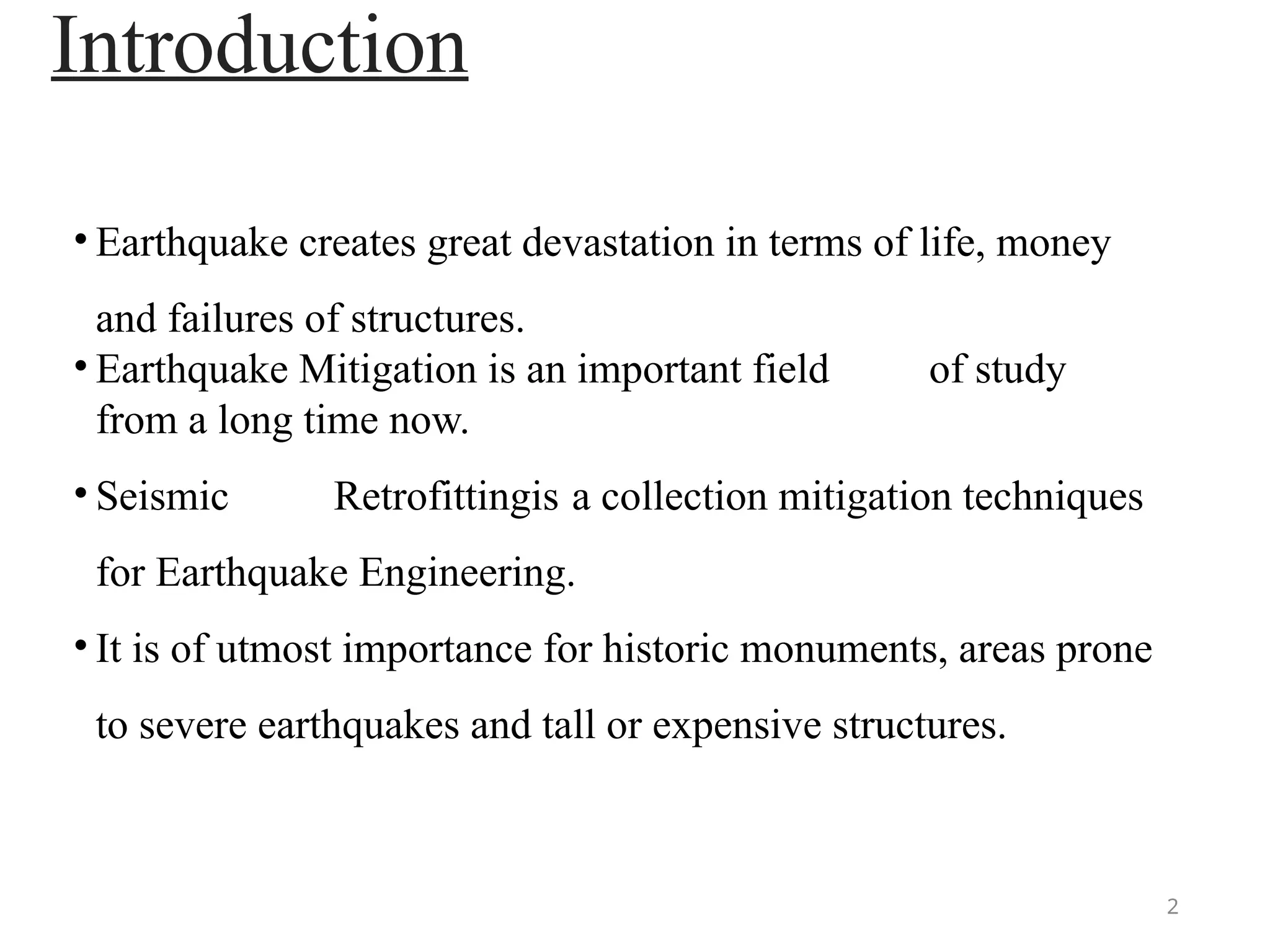 Seismic retro fittings a collection of mitigation techniques | PPTX