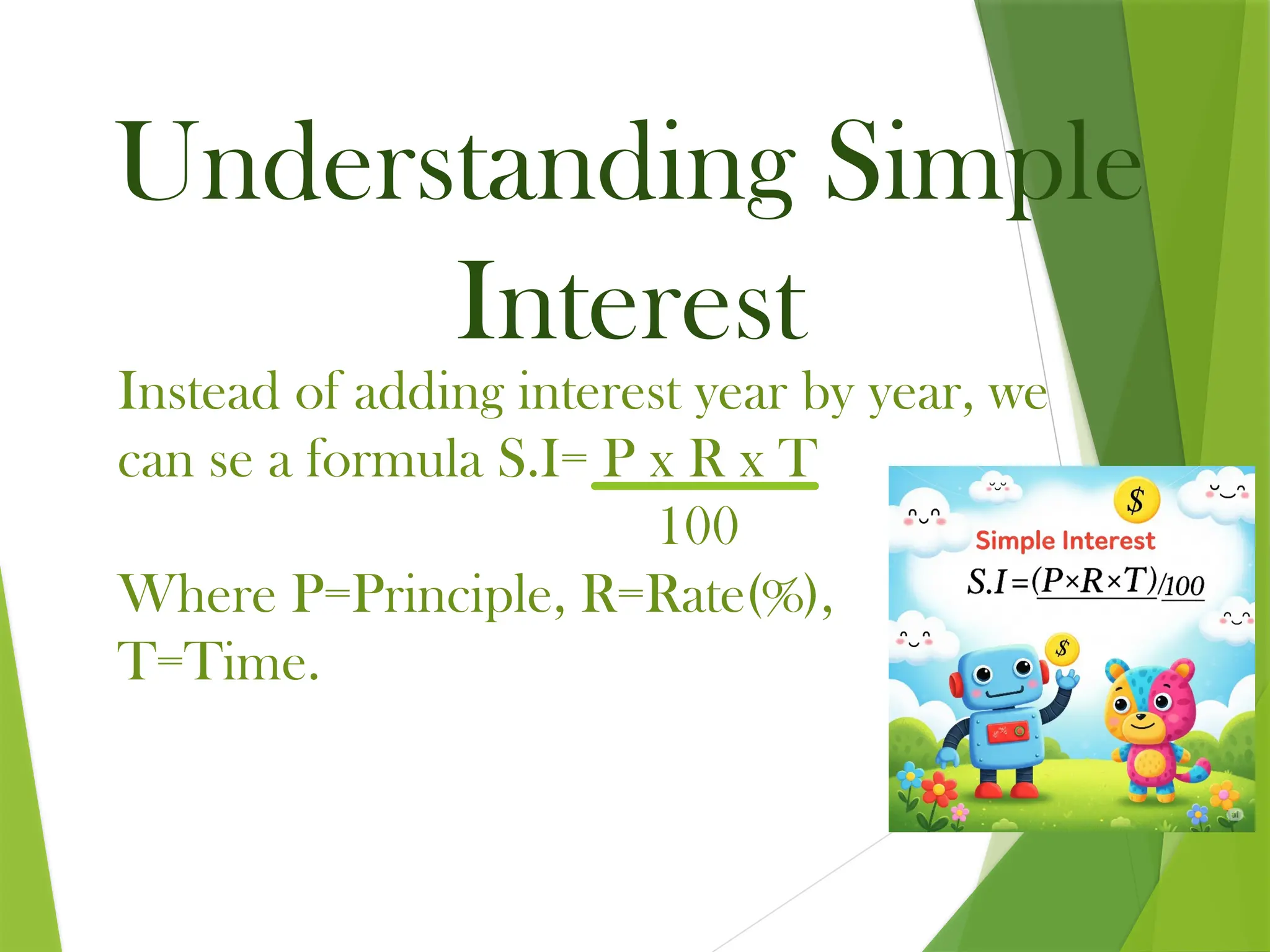 Intrest and simple intrest for class 8th | PPTX