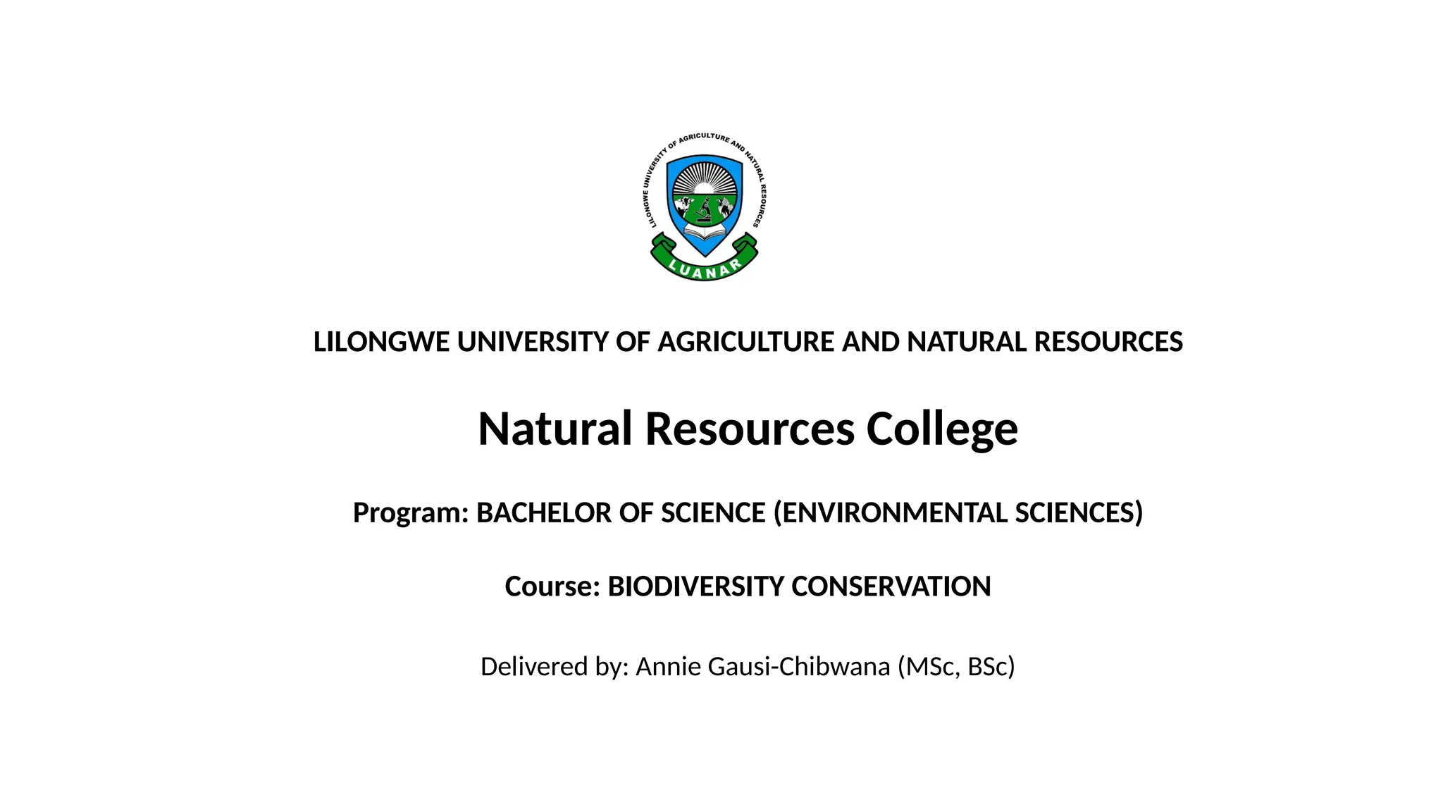 Biodiversity conservation, environmental science | PPTX
