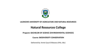 Biodiversity conservation, environmental science | PPTX