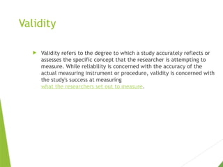 Validity and reliability/ how can check in thesis reliability and ...
