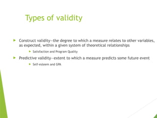 Validity and reliability/ how can check in thesis reliability and ...