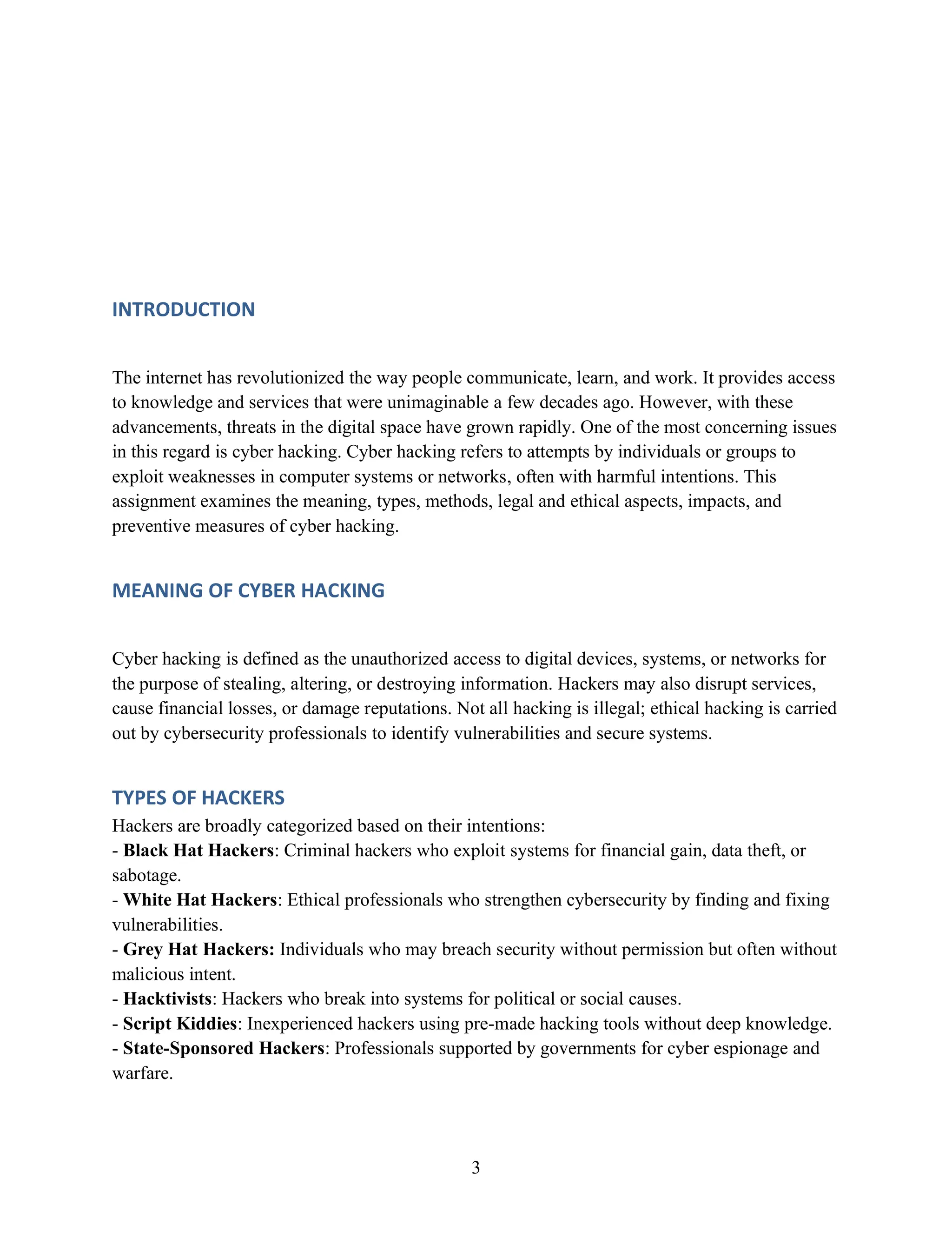 Cyber Hacking- technology and communication in education | PDF