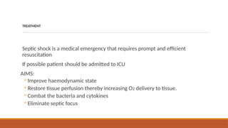 Septic Shock and its Management in emergency | PPTX