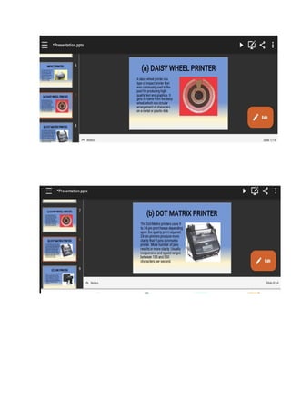 Presentation on Output devices - "Printer" | PDF