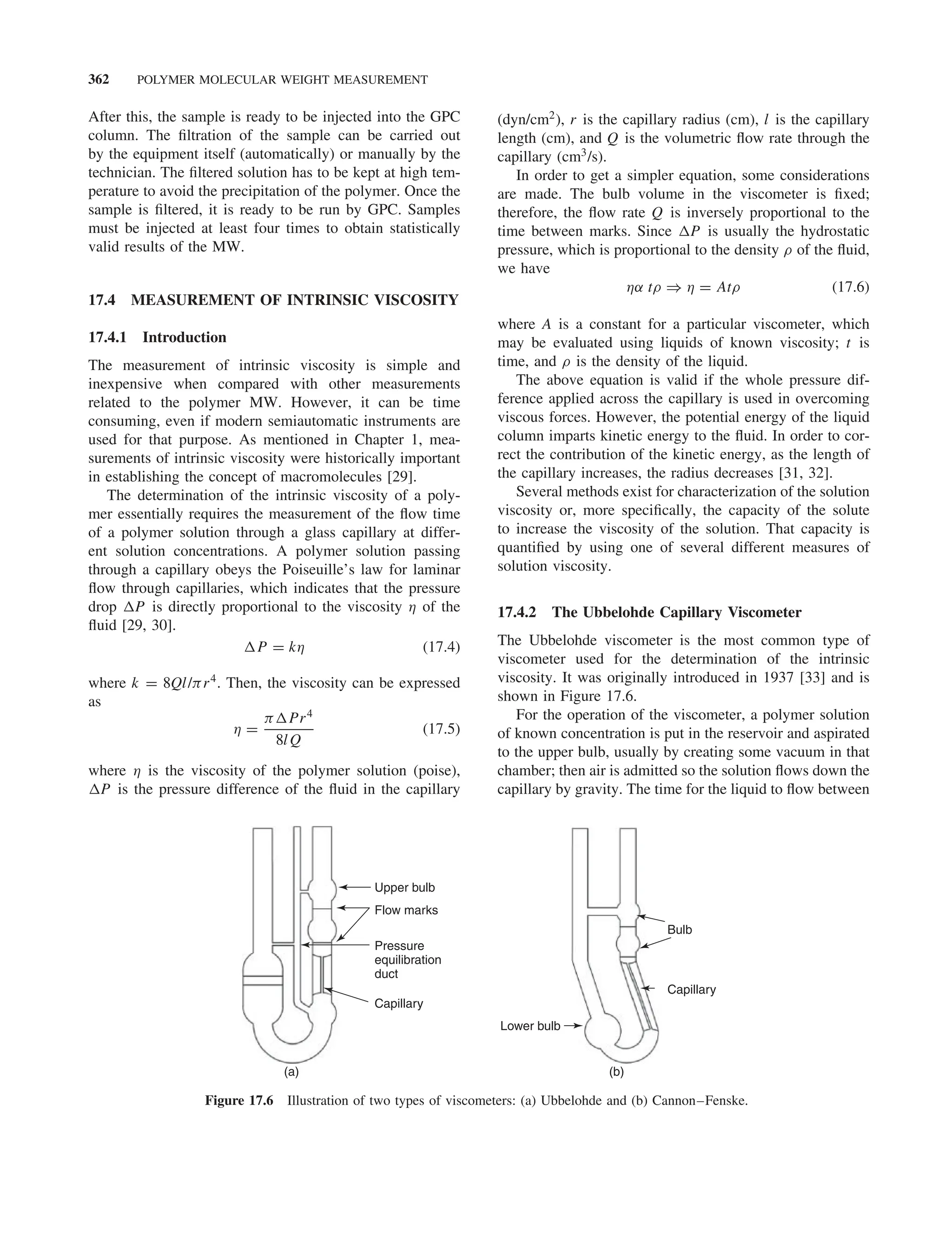 Polymer molecular weight measurement polymer chemistry | PDF