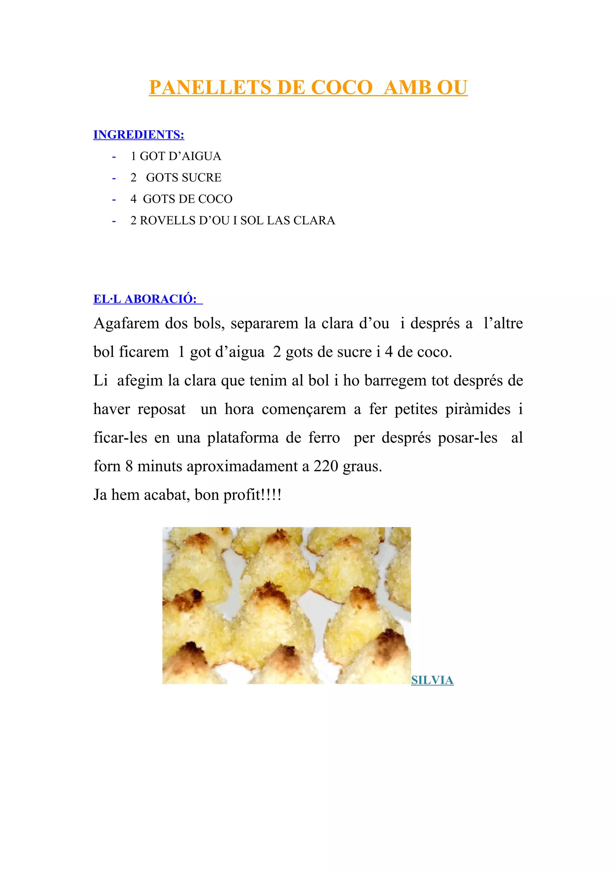 RECEPTA PANELLETS | DOC