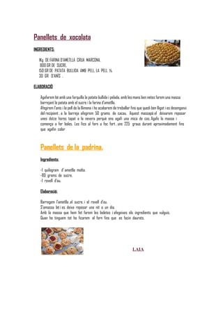 RECEPTA PANELLETS | PDF