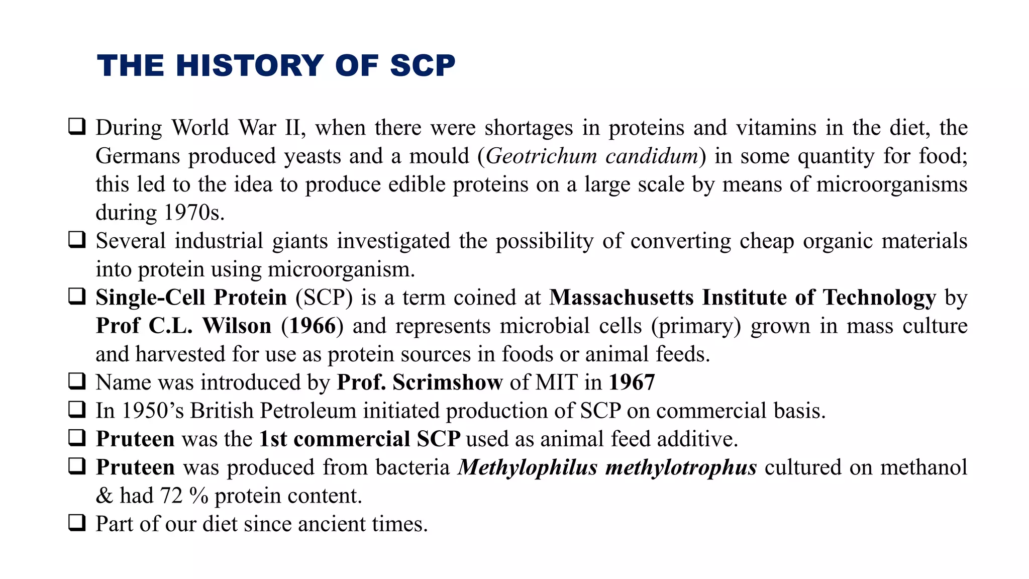SINGLE CELL PROTEIN | PPTX