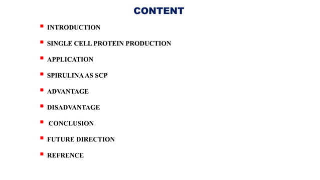 SINGLE CELL PROTEIN | PPTX