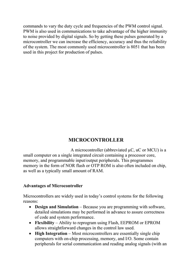 Doc speed control of a dc motor using micro controller 8051 | PDF
