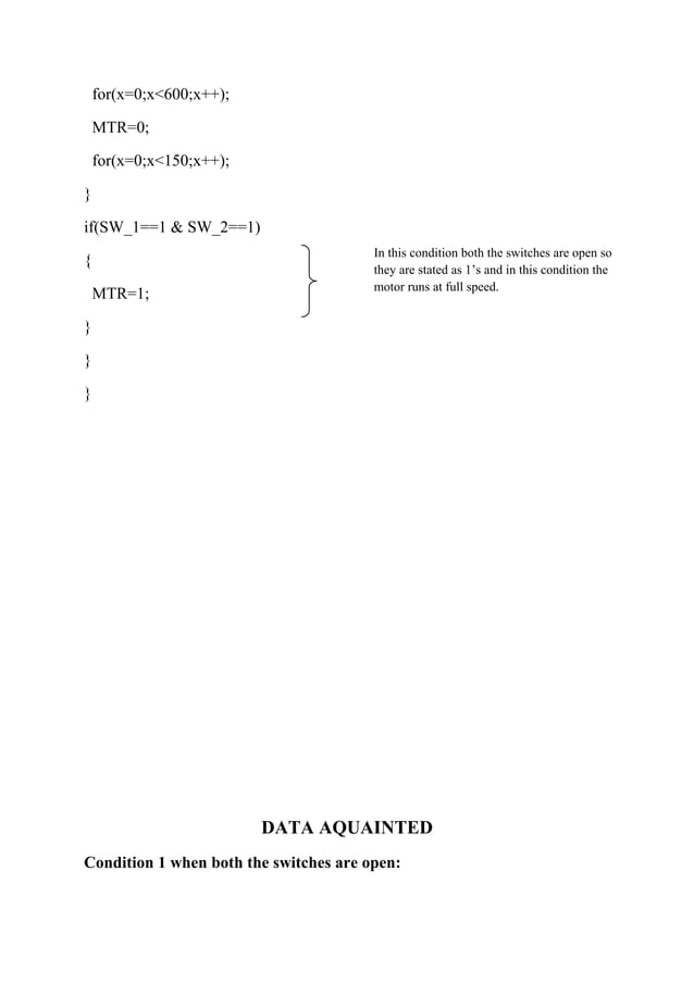 Doc speed control of a dc motor using micro controller 8051 | PDF