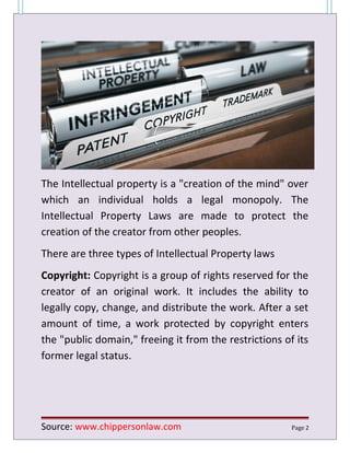 The intellectual property laws | PDF