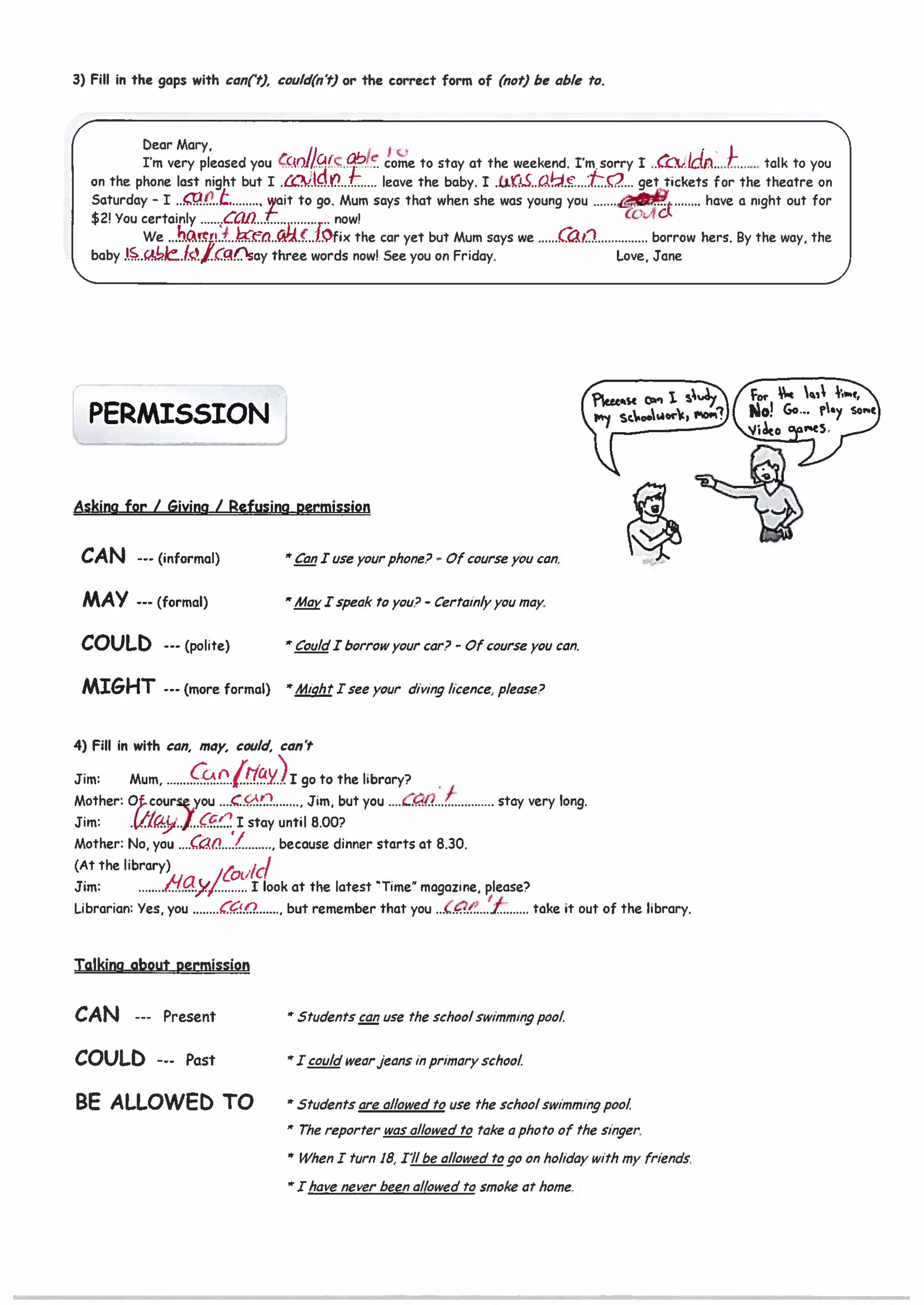 MODAL EXERCISES ANSWER KEY | PDF