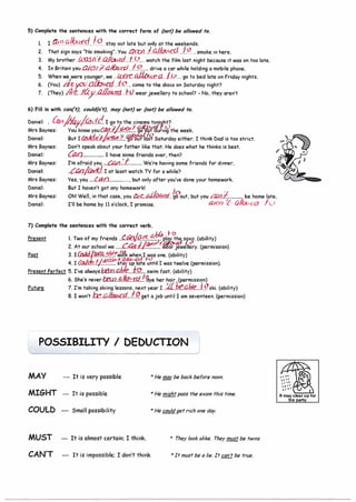 MODAL EXERCISES ANSWER KEY | PDF