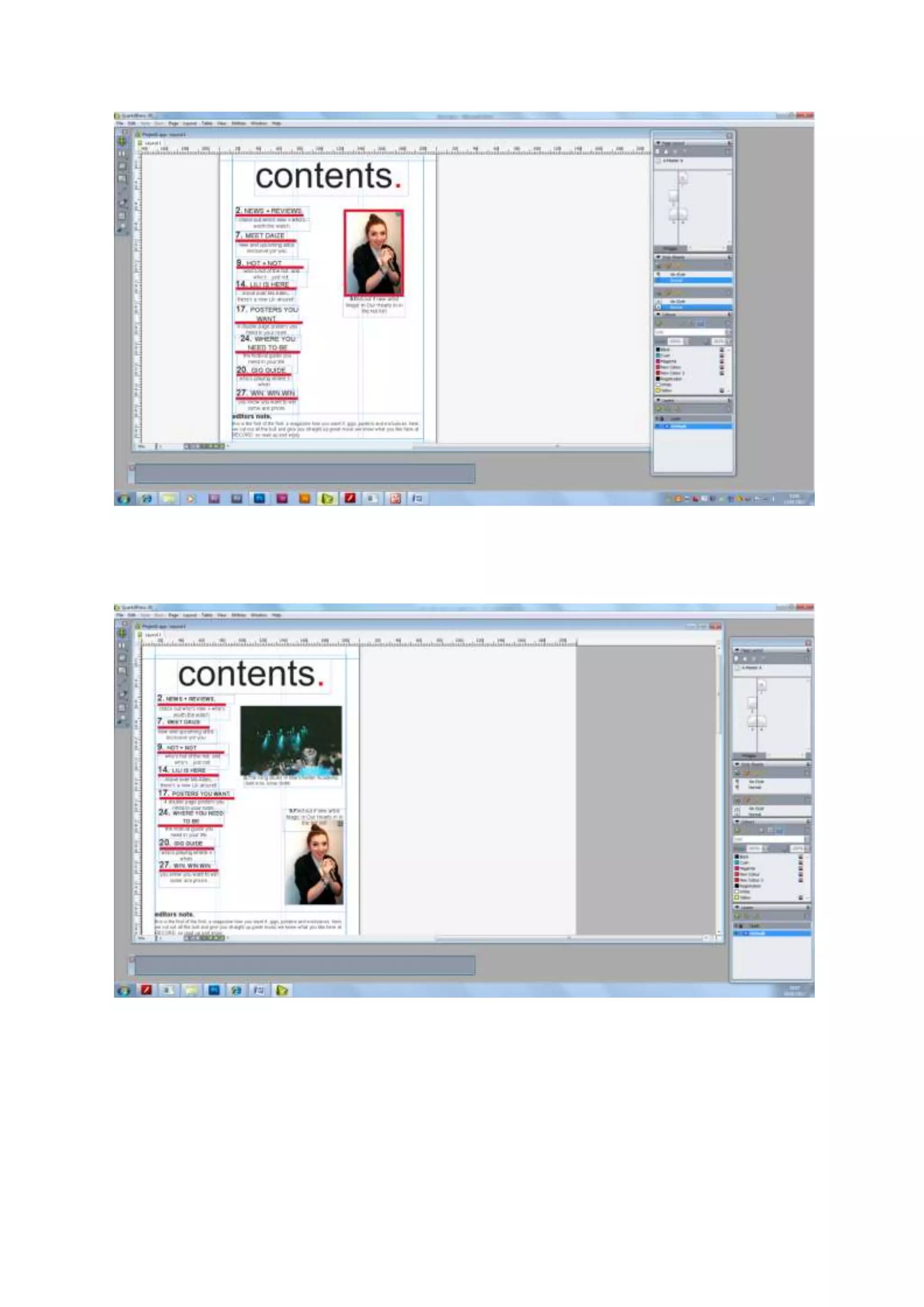 Contents Page Screenshot | DOCX