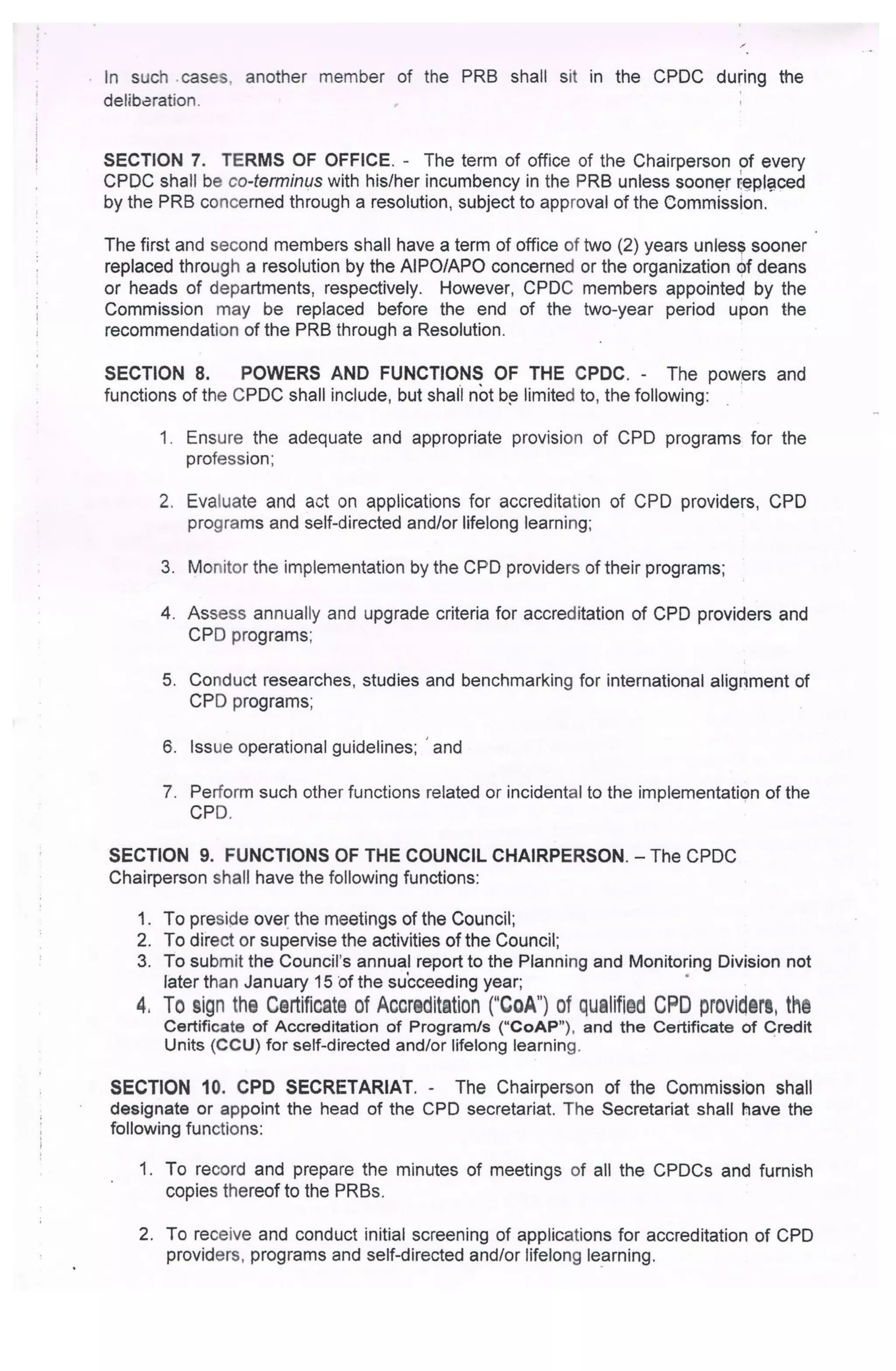 Revised Guidelines on the Continuing Professional Development (CPD ...