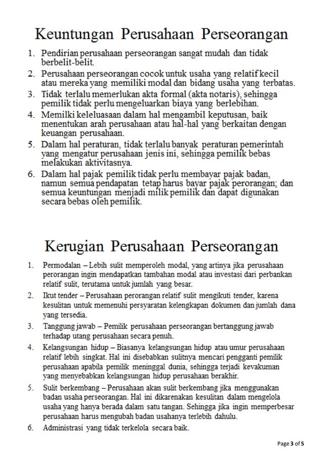 Perusahaan Perseorangan (docx) | DOCX